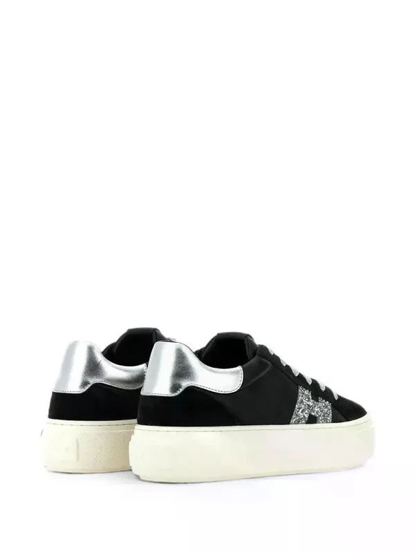 Hogan Crosswind Glitter-embellished Lace-up Sneakers