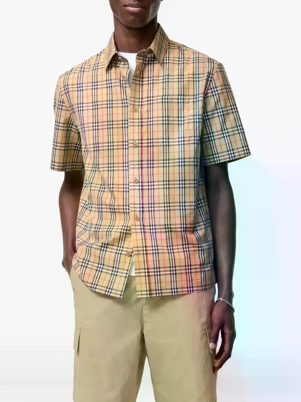 Burberry Relaxed-fit Check Cotton Shirt - Neutrals