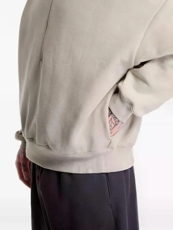 Fear Of God Half-zip Hoodie With Property Of Essentials Print