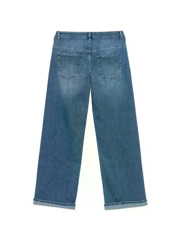 3x1 Charlie Cuffed Wide-leg Jeans