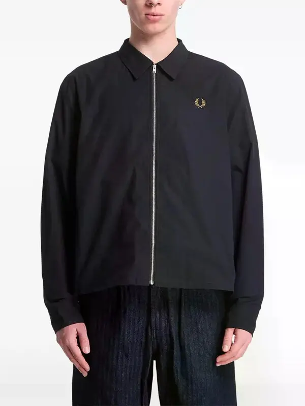 Fred Perry Embroidered Logo Poplin Zip-up Jacket