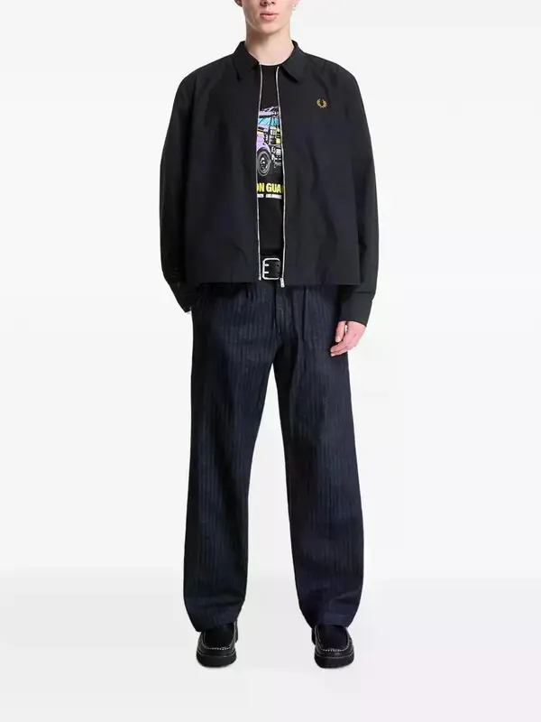 Fred Perry Embroidered Logo Poplin Zip-up Jacket