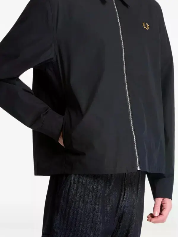 Fred Perry Embroidered Logo Poplin Zip-up Jacket