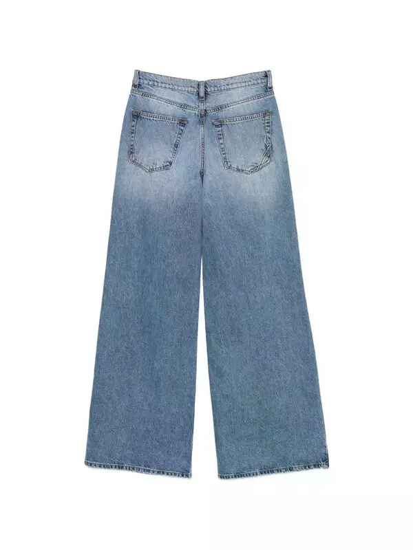 3x1 The Kat Darted Wide-leg Jeans - Blue