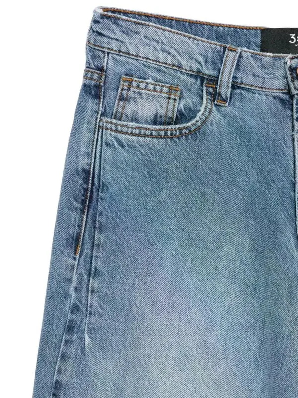 3x1 The Kat Darted Wide-leg Jeans - Blue