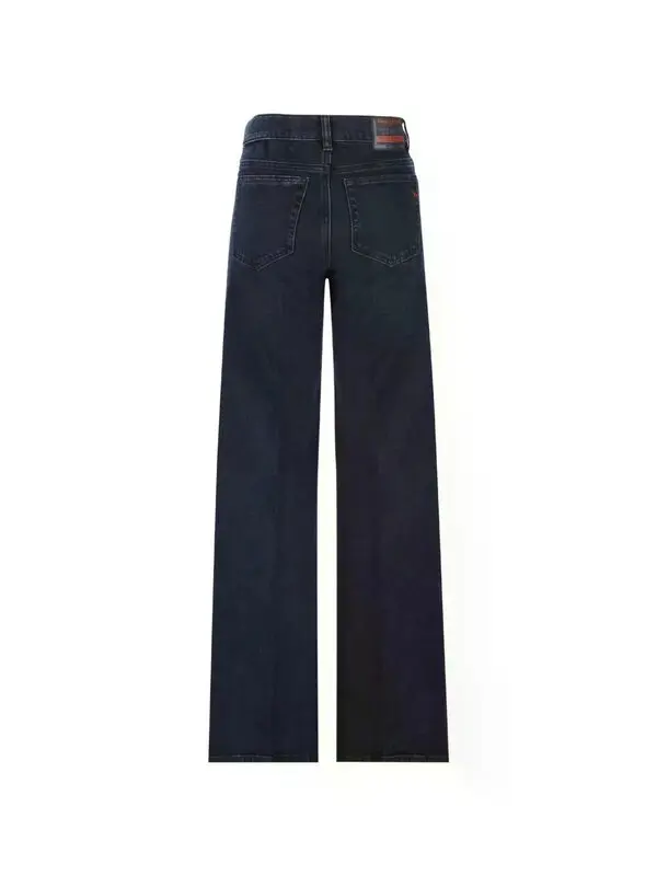 DIESEL® Logo Patch Wide-leg Jeans - Blue