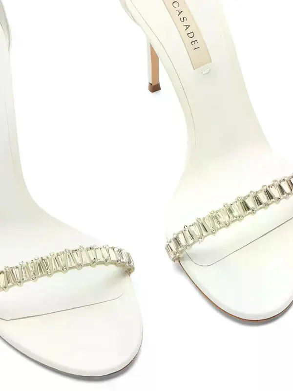 Casadei Julia Heaven Embellished Sandals - White