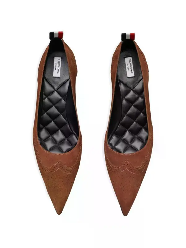 Thom Browne Wingtip Suede Pumps - Brown