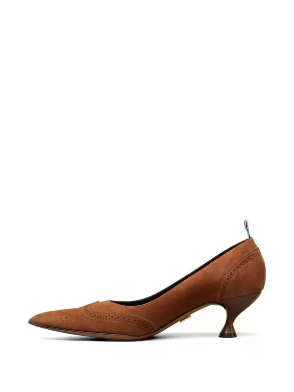 Thom Browne Wingtip Suede Pumps - Brown