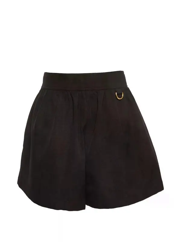 Givenchy Pleated Tailored Shorts With D-ring Hardware - Black