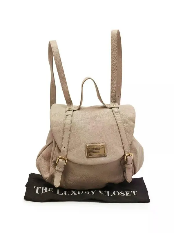 Marc Jacobs Leather Backpack With Buckle Straps