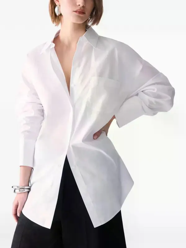 Liu Jo Poplin Shirt With Jacquard Viscose Buckle