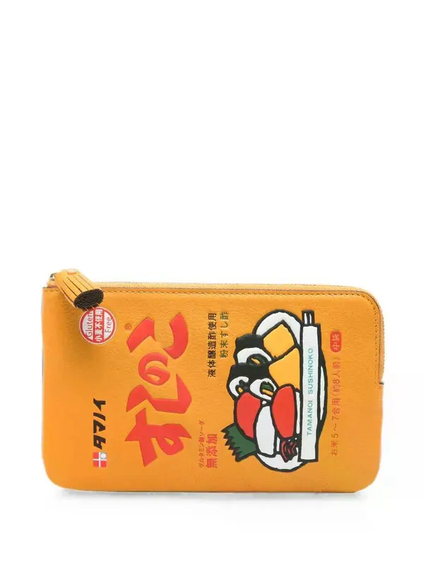 ANYA HINDMARCH Sushi No Ko Leather Pouch - Orange