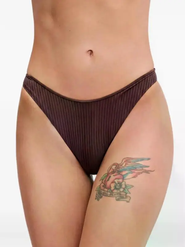 Melissa Odabash Ribbed Bikini Bottoms - Brown