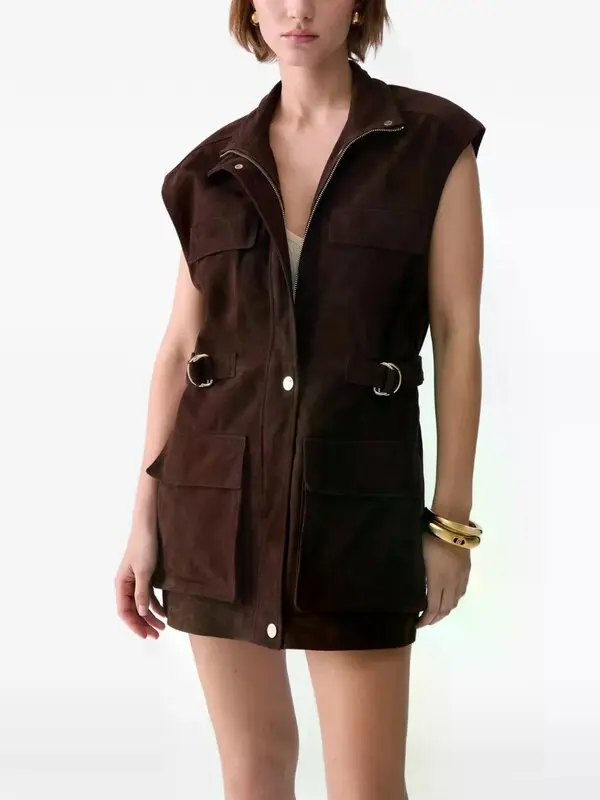 Liu Jo Suede Vest With Buckle Detail