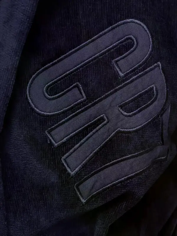 CR7 CRISTIANO RONALDO Hooded Gown With Logo Patch