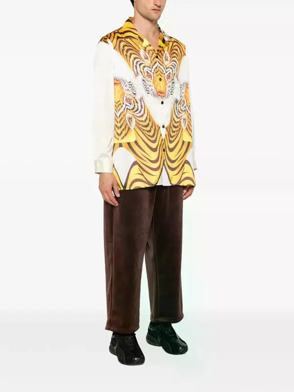 Y3 Tiger-print Buttoned Shirt