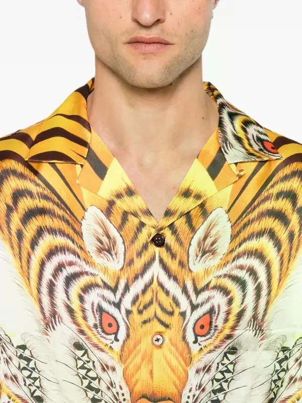 Y3 Tiger-print Buttoned Shirt