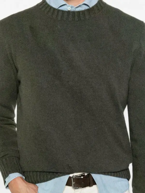 MAGAZZINO RICAMBI Ribbed-knit Crew Neck Sweater