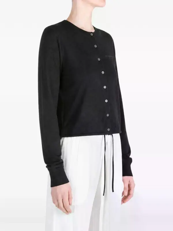 Alexander Wang Logo-embroidered Drawstring Cardigan