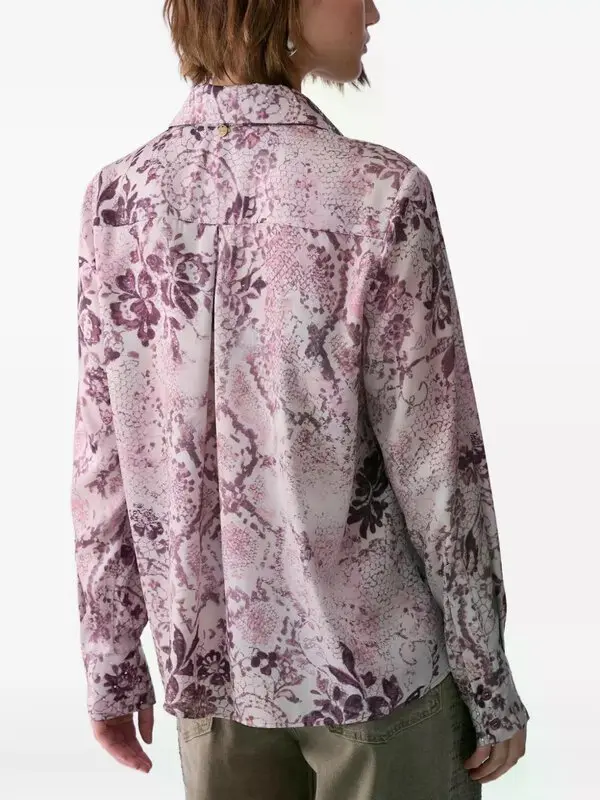 Liu Jo Printed Twill Shirt With Patch Pocket