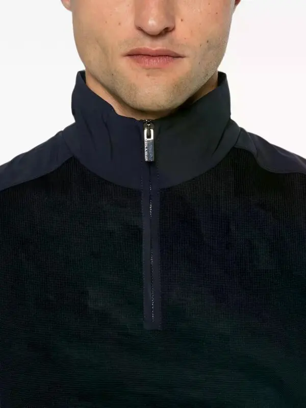 Paul & Shark Quarter-zip Panelled Sweater