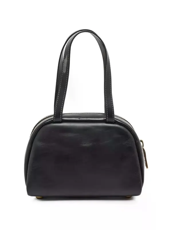 COACH Twin Turnlock Leather Satchel Bag