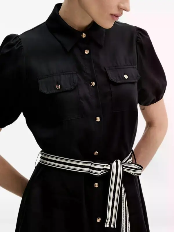 GAUDI Striped Belt Mini Dress