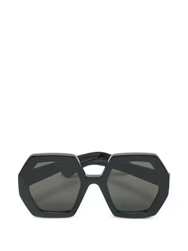 Gucci Oversized Geometric Frame Sunglasses - Black