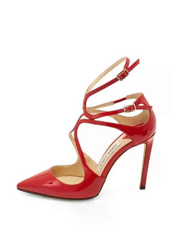 JIMMY CHOO Lancer Patent Leather Stiletto Pumps - Red