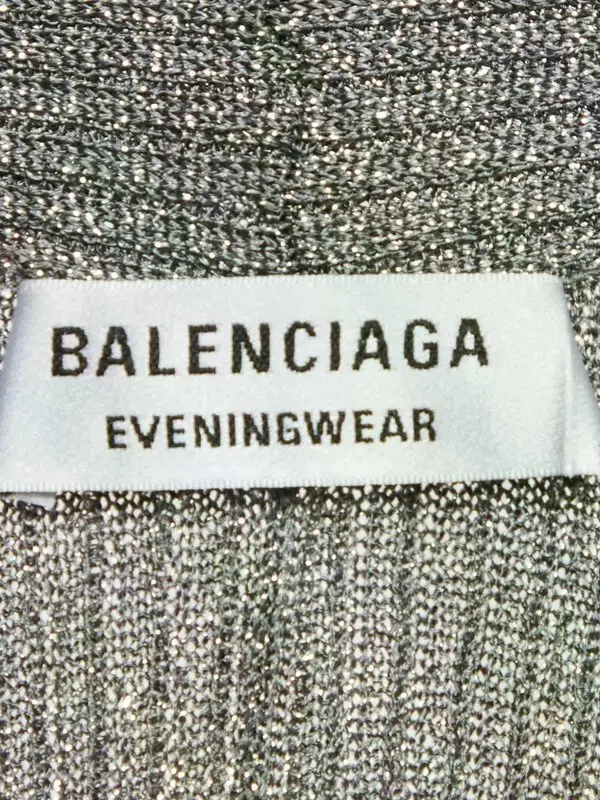 Balenciaga Knitted Maxi Dress With V-neck