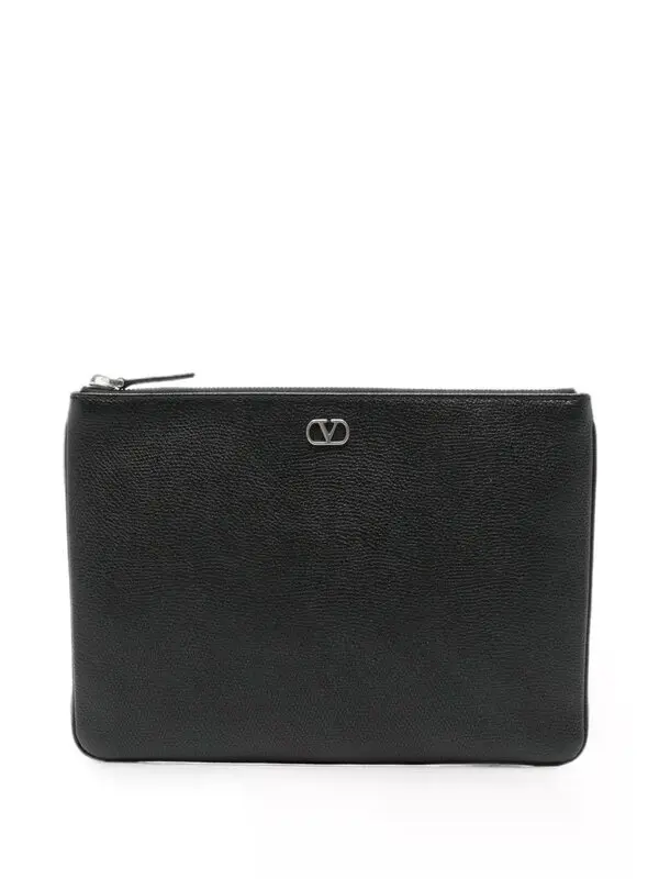 Valentino Garavani Leather Clutch Bag - Black