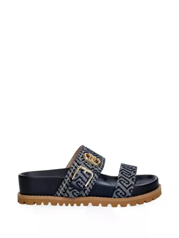 Liu Jo Monogram Buckle Detail Sandals