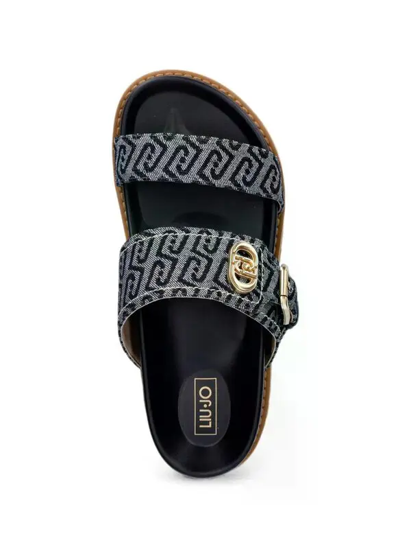 Liu Jo Monogram Buckle Detail Sandals