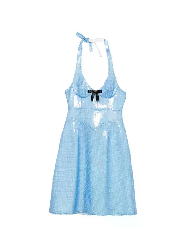 SHUSHU/TONG Sequin Embellishment Midi Dress - Blue