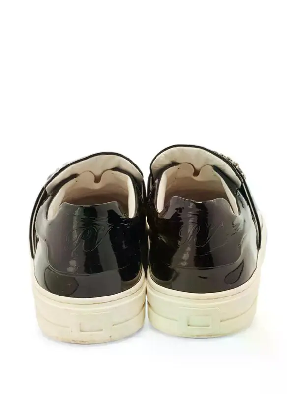 ROGER VIVIER Sneaky Viv Crystal-buckle Slip-on Sneakers - Black