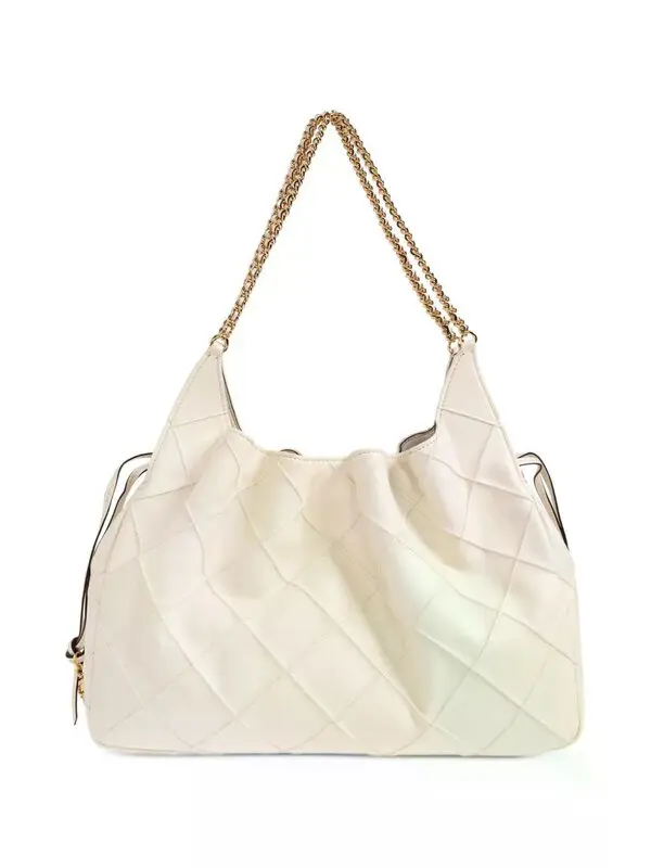 Tory Burch Fleming Quilted Leather Tote Bag - Neutrals