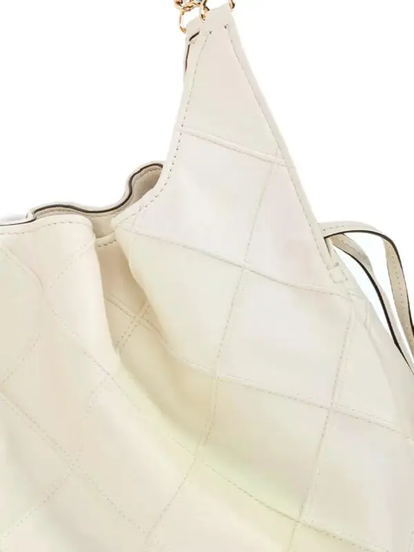Tory Burch Fleming Quilted Leather Tote Bag - Neutrals