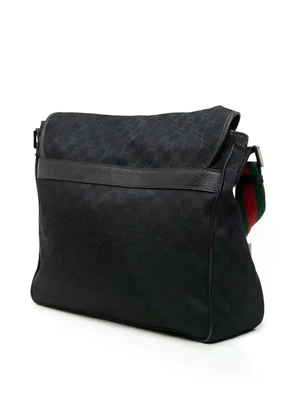 Gucci Gg Canvas Web Flap Messenger Bag
