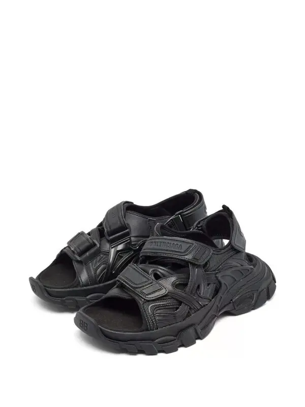 Balenciaga Track Slingback Sandals - Black