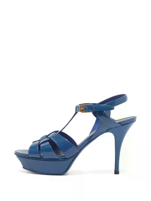 Saint Laurent Tribute Platform Sandals - Blue