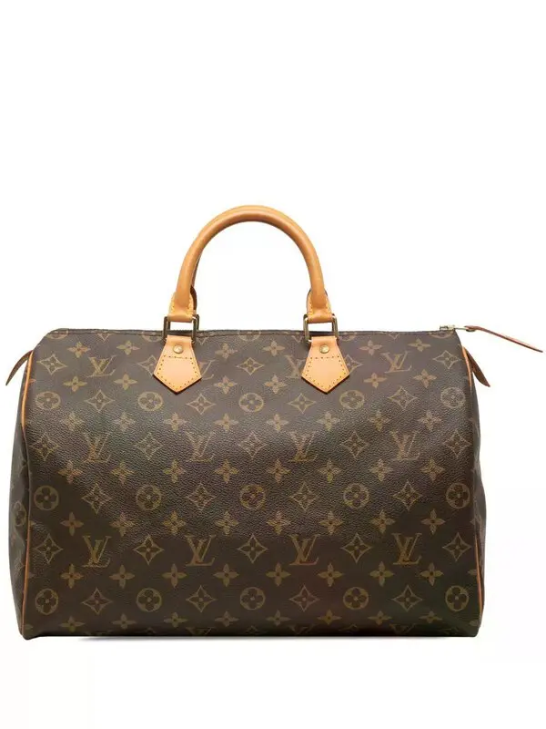LOUIS VUITTON Monogram Speedy 35 Boston Bag - Brown