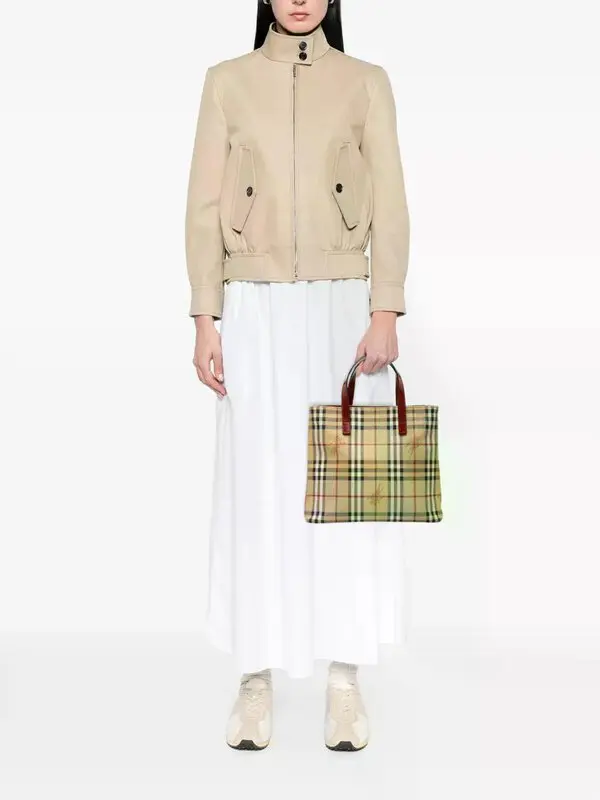 Burberry Haymarket Check Coated Canvas Tote Bag