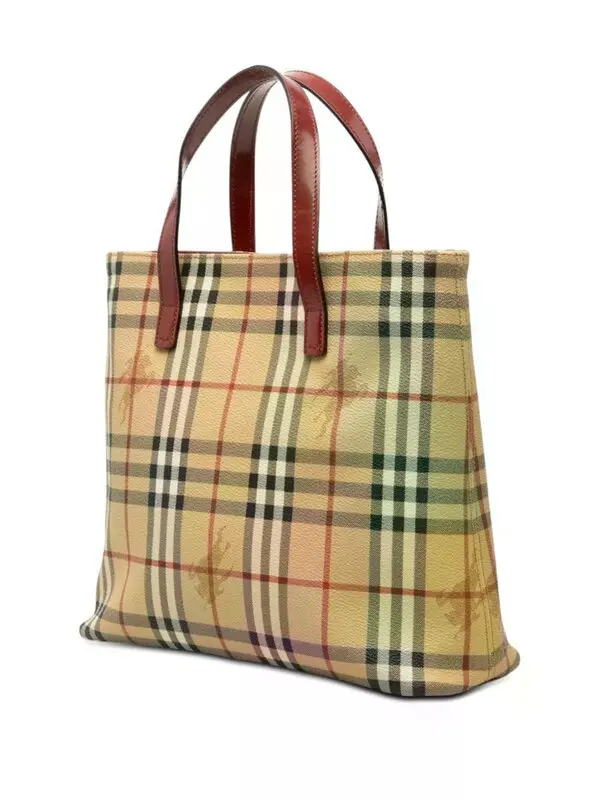 Burberry Haymarket Check Coated Canvas Tote Bag