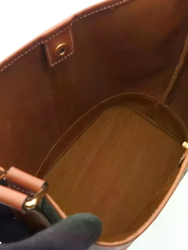 Celine Small Triomphe Coated Canvas Bucket Bag - Brown