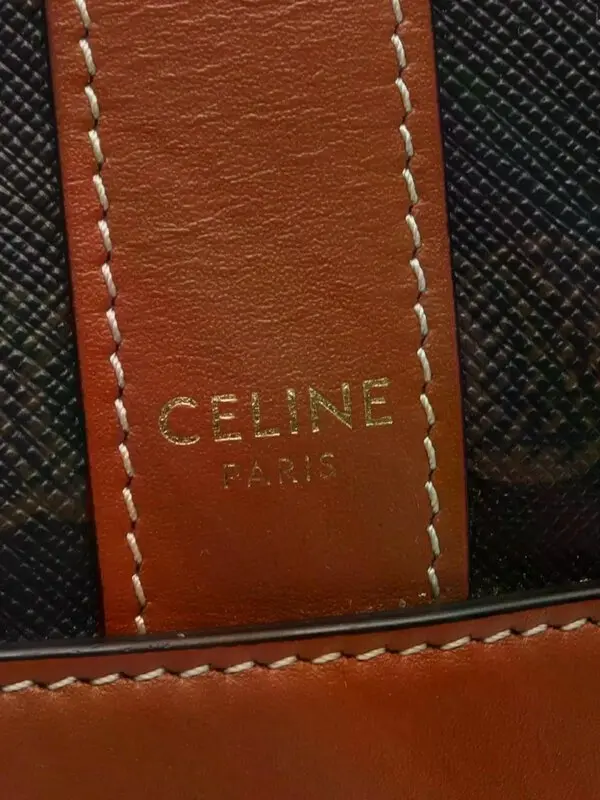 Celine Small Triomphe Coated Canvas Bucket Bag - Brown