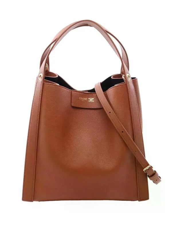 Celine Small Leather Cube Bag Satchel - Brown