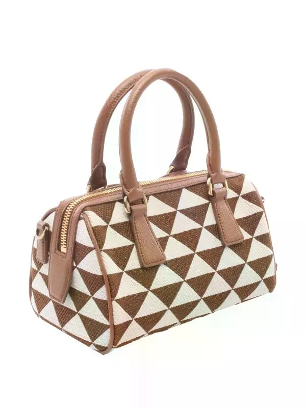 Prada Mini Symbole Triangolo Satchel - Brown