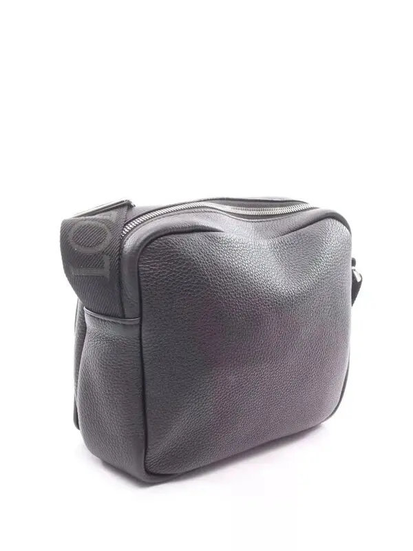 Loewe Pebble Grain Leather Messenger Bag - Black