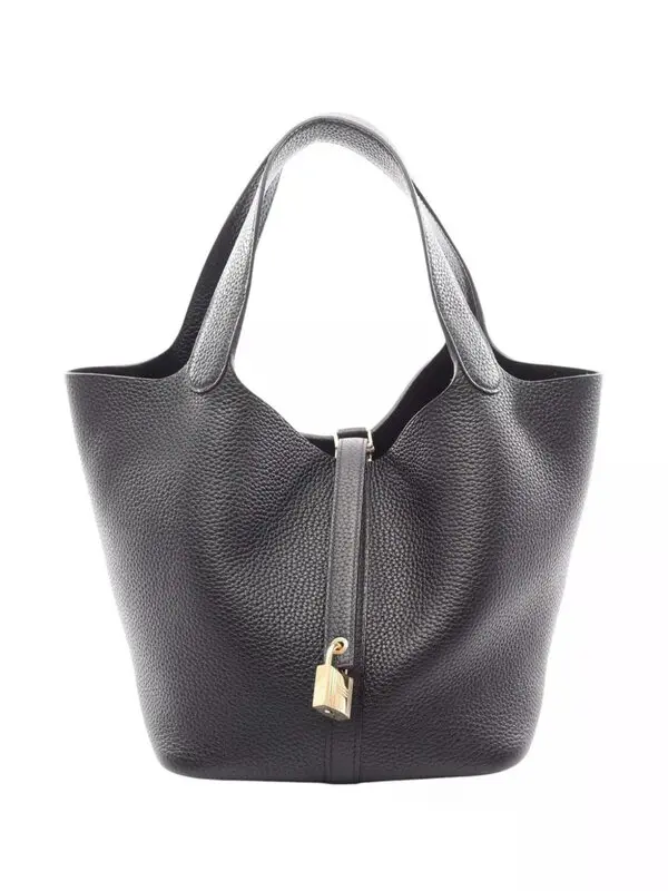 Hermès Clemence Picotin Lock 22 Handbag - Black